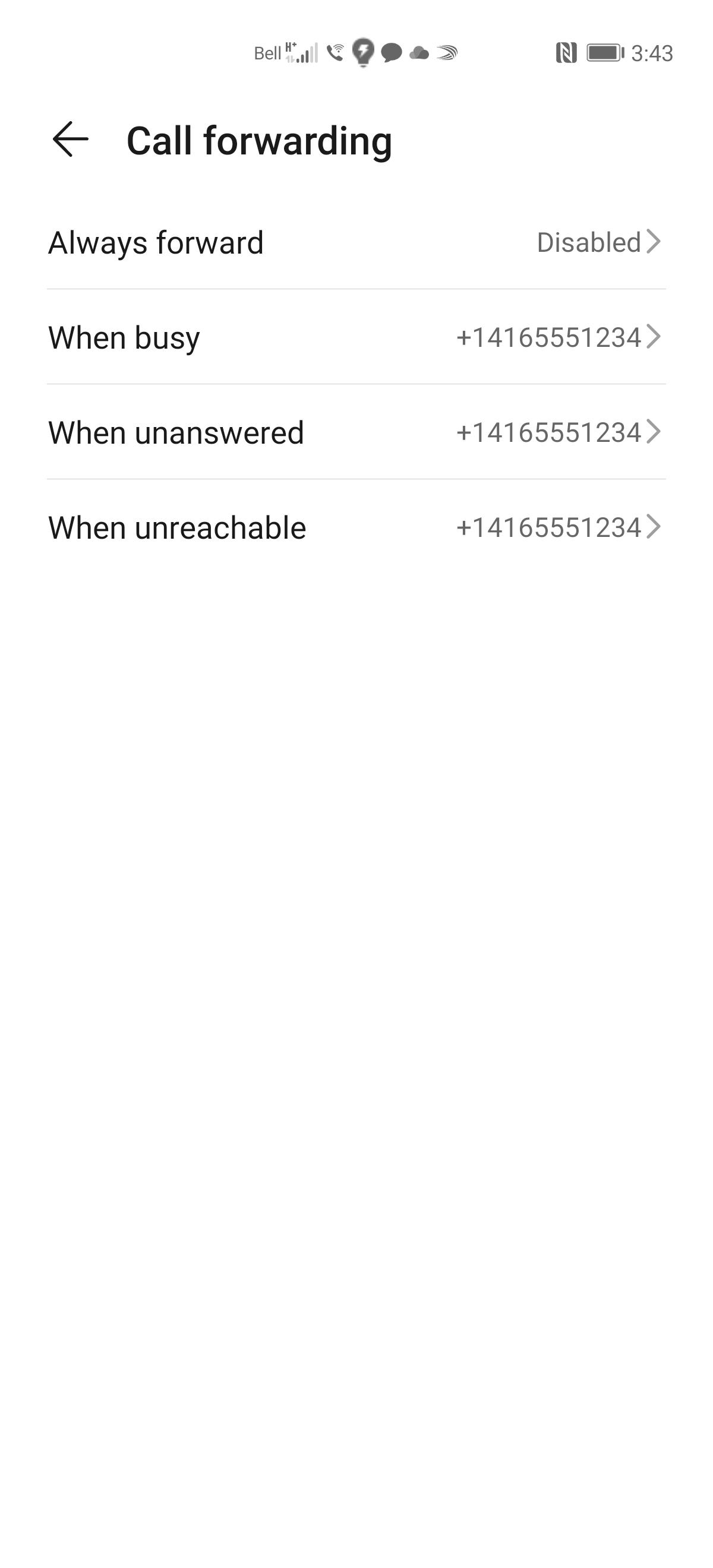 How to use call forwarding on my Huawei smartphone