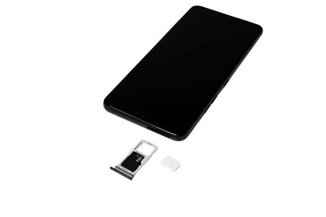 How to insert a SIM card and memory card into my LG G7 ThinQ