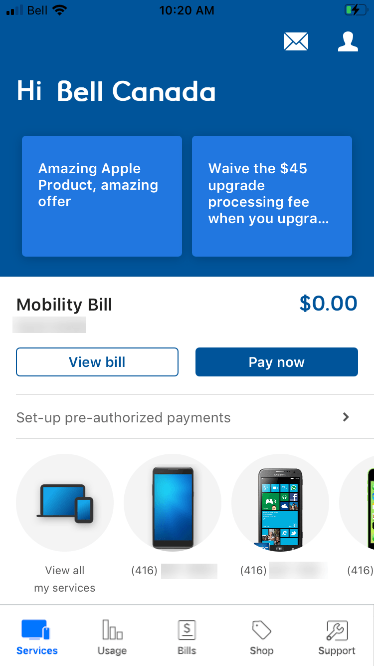 MyBell app: How to manage mobility subscriber data access