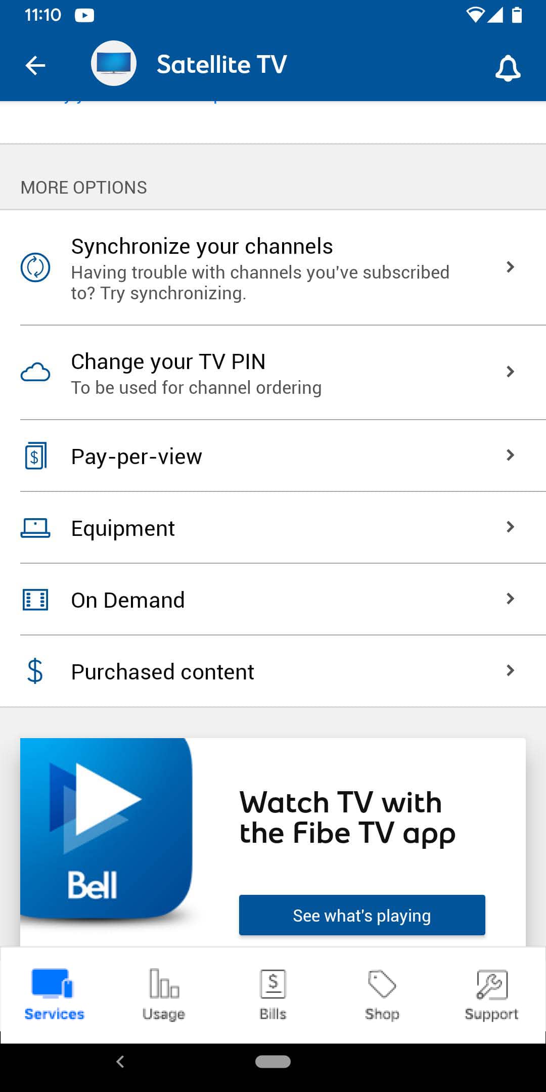 MyBell app: How to synchronize programming for Bell Satellite TV