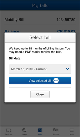 How to view my bill as a PDF with the MyBell app