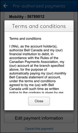How to set up pre-authorized payments with the MyBell app