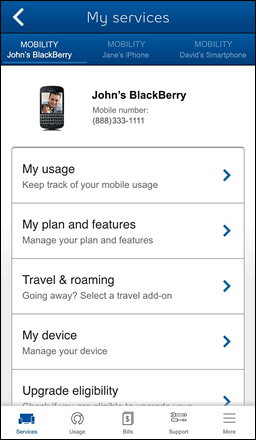 How to view my Bell Mobility services with the MyBell app
