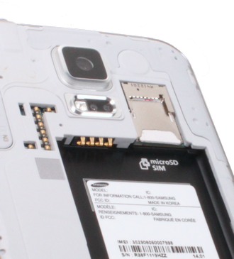 How to insert a SIM card and memory card into my Samsung Galaxy S5