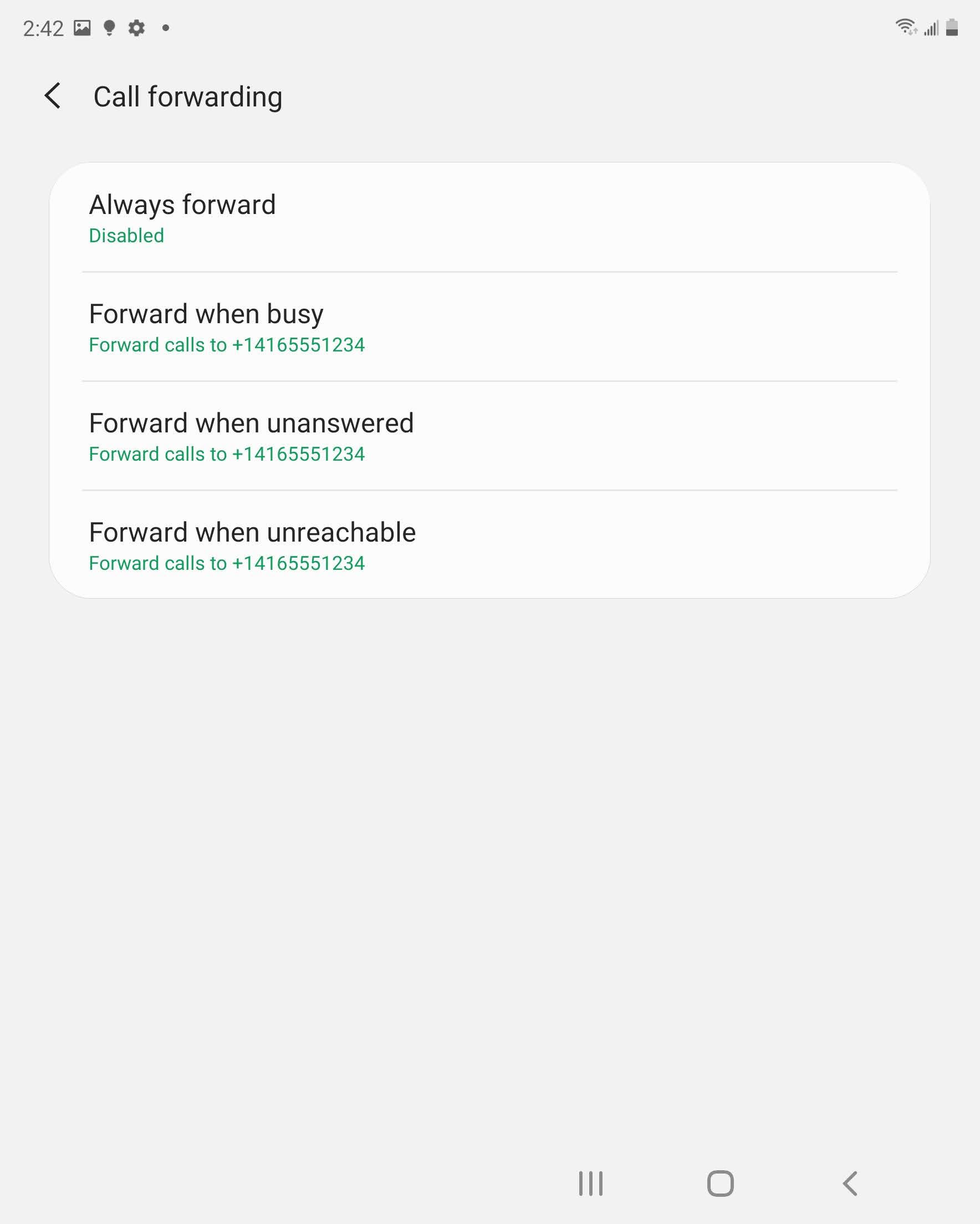 How to use call forwarding on my Samsung Fold series smartphone