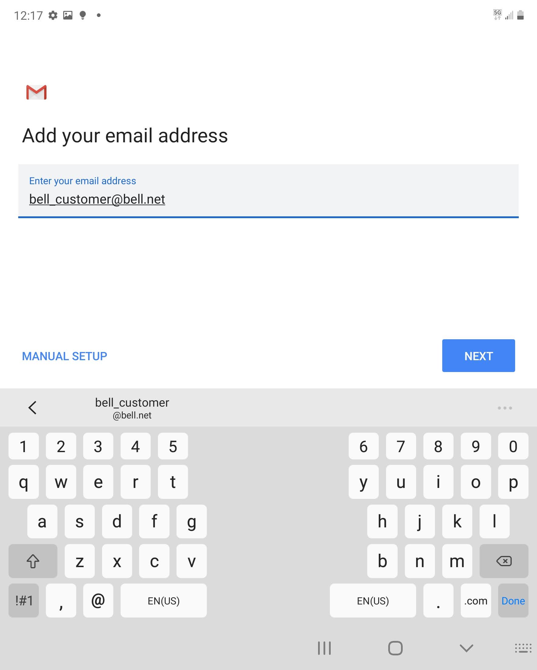 How to set up Bell email on my Samsung Fold series smartphone