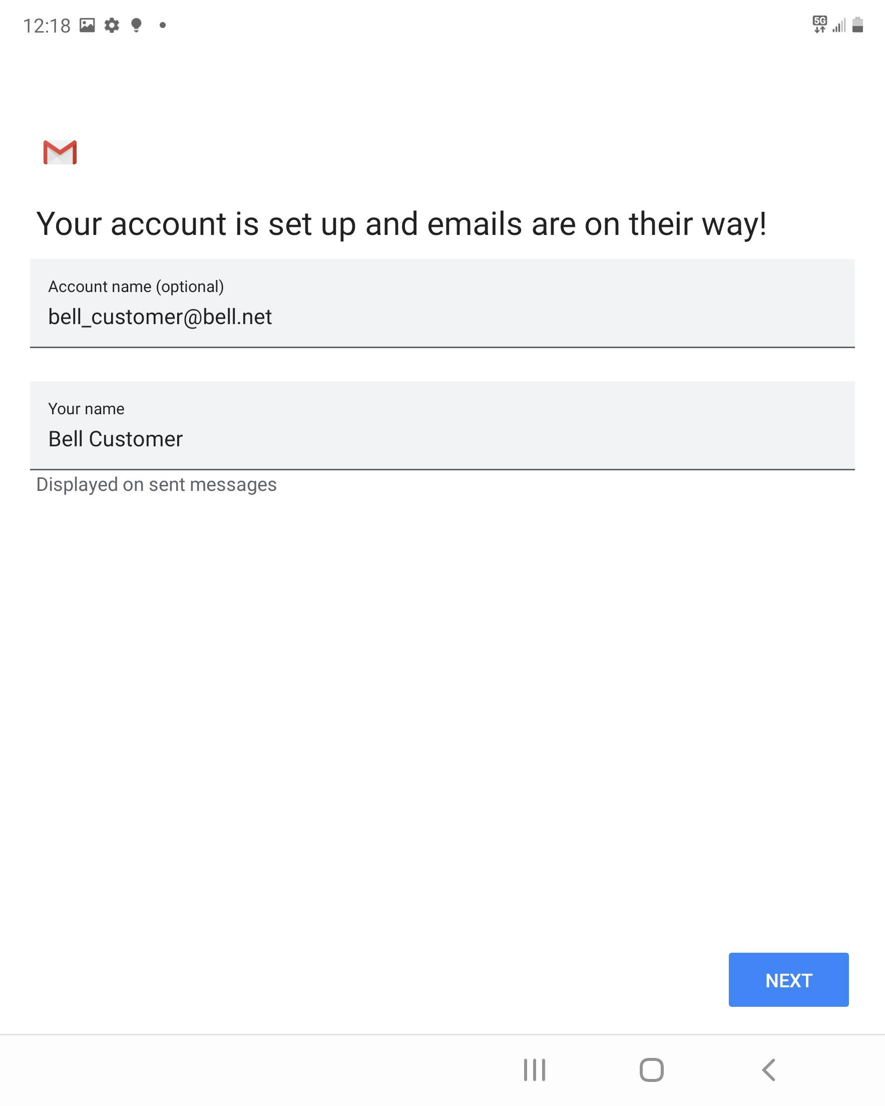 How to set up Bell email on my Samsung Fold series smartphone