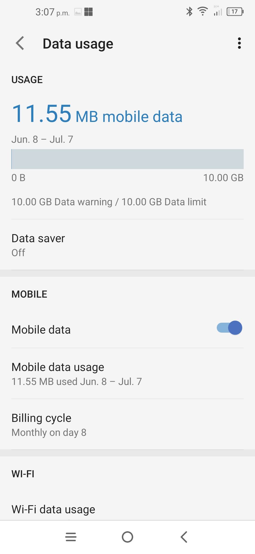 How to manage the data usage on my TCL smartphone