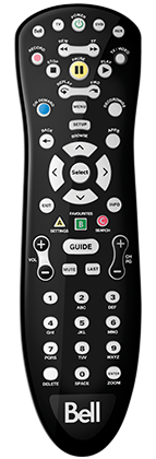 How to program my Bell Fibe TV remote control: Selection